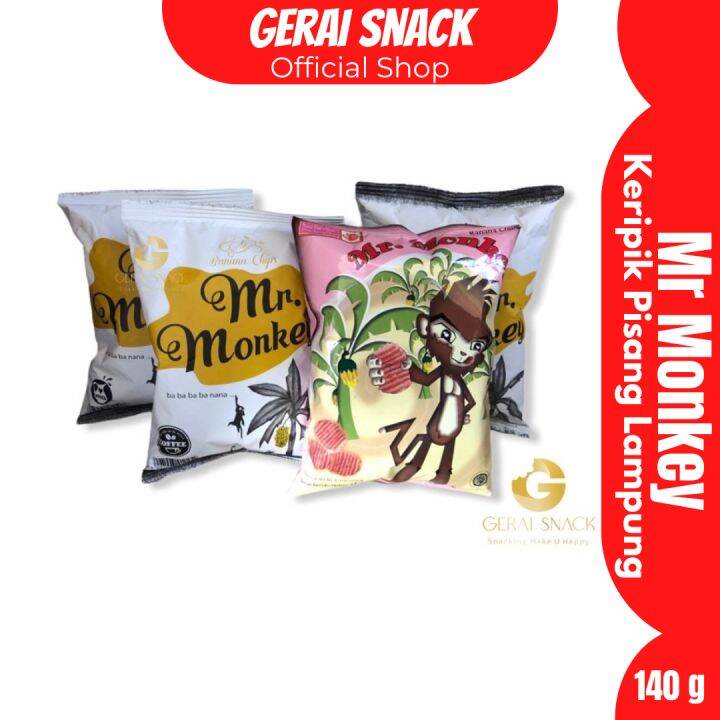 Mr Monkey Keripik Pisang Khas Lampung All Varian Rasa 140 Gram | Lazada ...