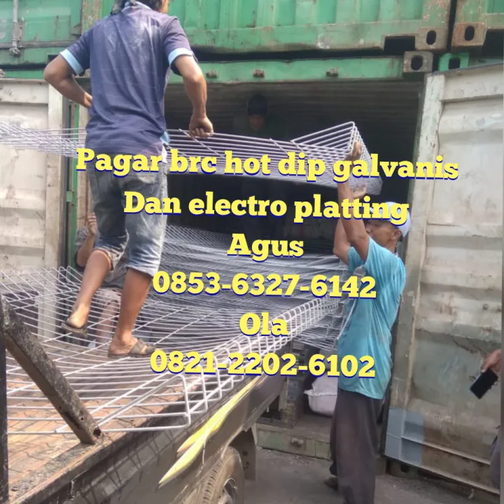 pagar brc tinggi 175 cm x lebar 240 cm x diamater 7 mm electro platting ...