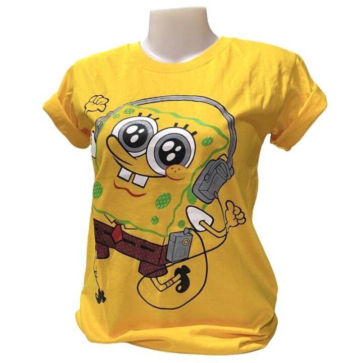 Spongebob headset cartoon t-shirt unisex | Lazada PH