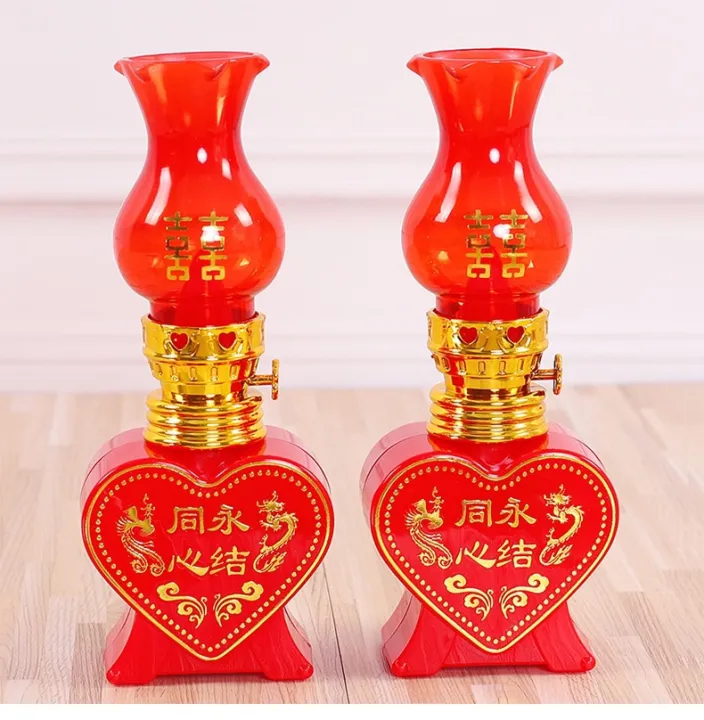 พร้อมส่งตะเกียงงานแต่ง ตะเกียงมงคลลายซังฮี้หงส์มังกรสำหรับพิธีแต่งงาน ตะเกียงทรงโบราณ หลอด LED ...