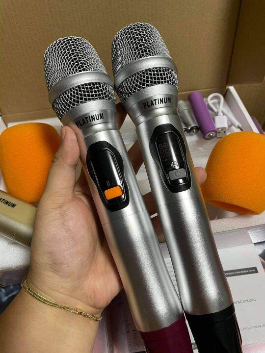 DUAL PLATINUM WIRELESS MICROPHONE | Lazada PH