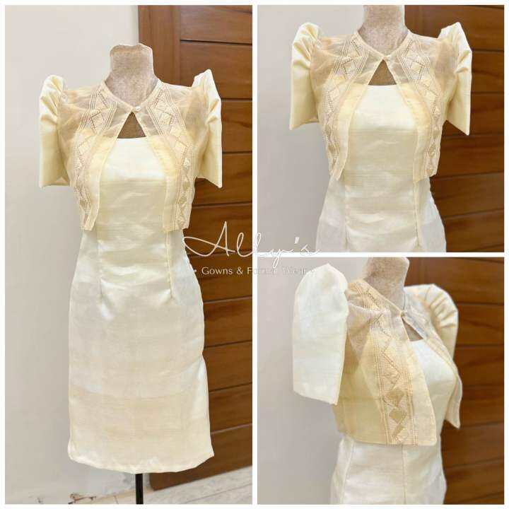 Modern Filipiniana Bolero Mestiza Sleeves | Lazada PH