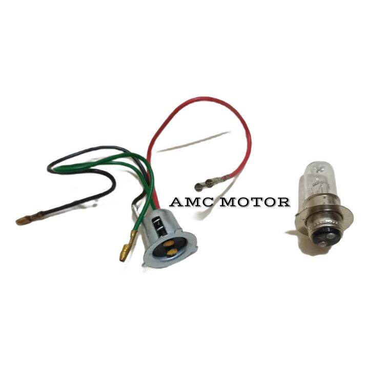 bohlam lampu motor H6 kaki 1 kuning bohlam motor bebek matic bohlam ...