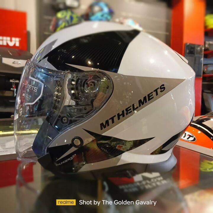 MT THUNDER 3 SV JET VENUS A8 GLOSSY FLUOR YELLOW Open Face Helmet | Lazada