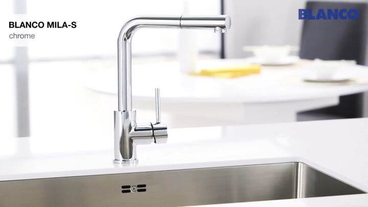 BLANCO MILA-S Sink Mixer | Pull Out Spray | Galvanic Chrome | Brass | 5 ...
