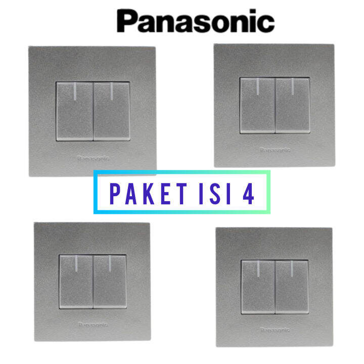 PAKET MURAH ISI 4,Panasonic saklar tanam seri silver, saklar listrik ...