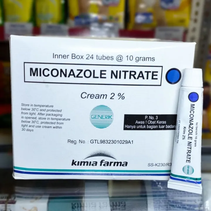 MICONAZOLE NITRATE 1 TUBE 10 GRAM / OBAT ANTI JAMUR PADA KULIT | Lazada ...