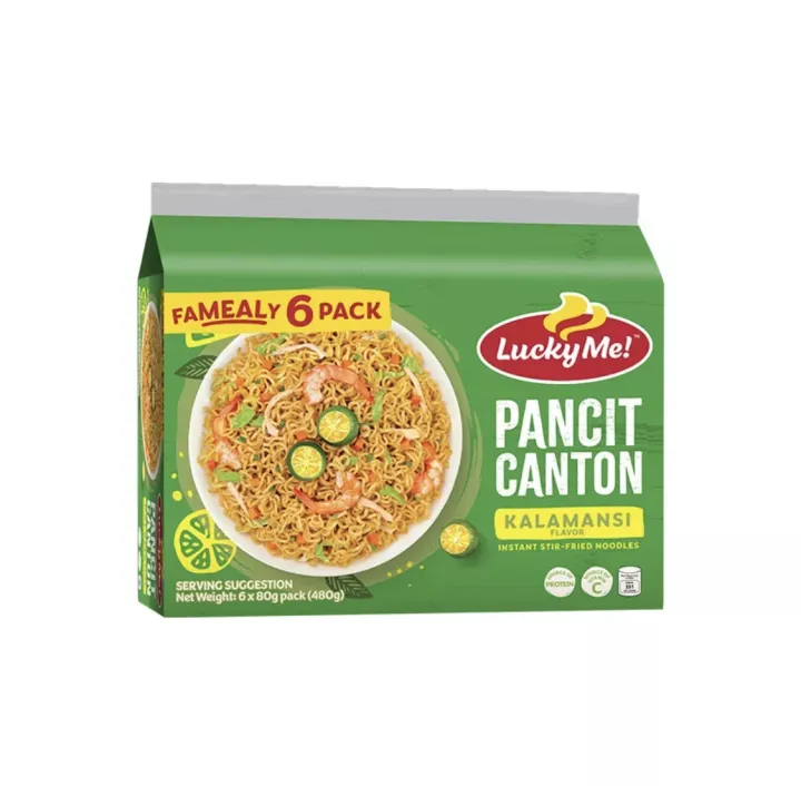 Lucky Me Pancit Canton Calamansi Flavor 80g x 6pcs | Lazada PH