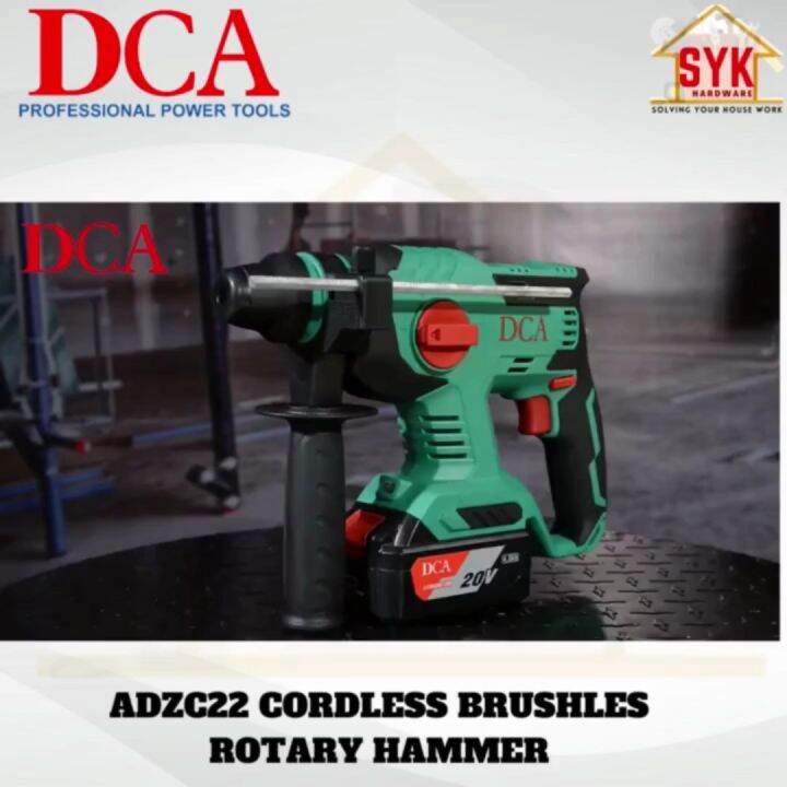 SYK DCA ADZC22 Cordless Brushless Rotary Hammer Drill Solo Concrete ...