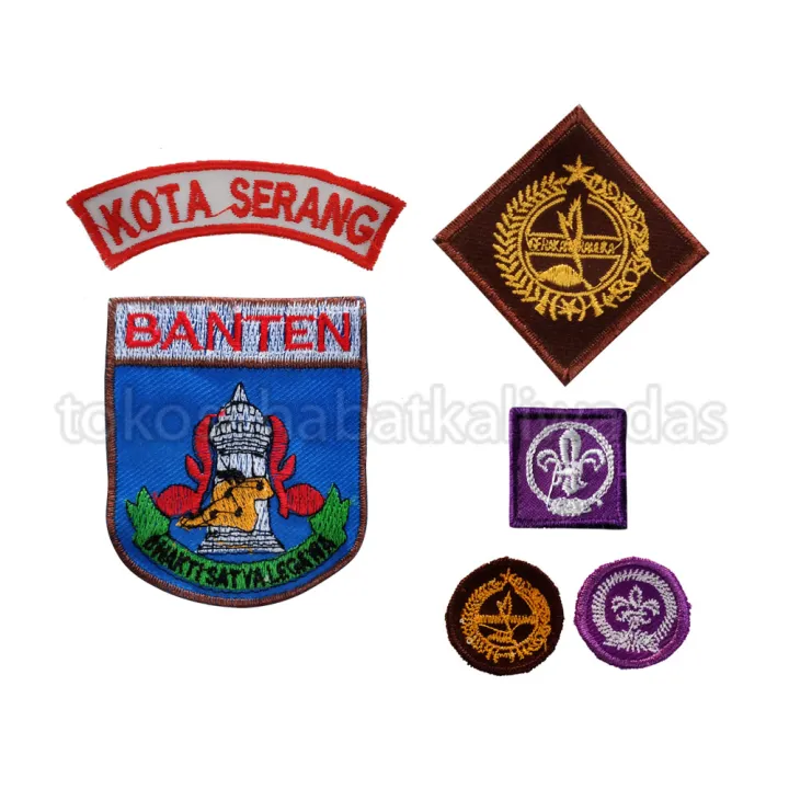 ATRIBUT PRAMUKA KOTA SERANG BORDIR SET | Lazada Indonesia