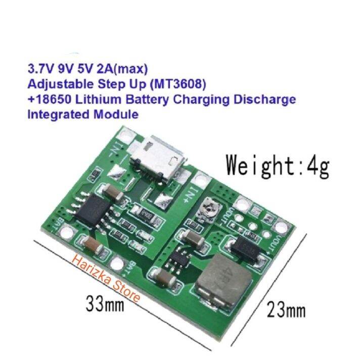Modul Charger 3.7V to 5V 9V Lithium Baterai Dan Booster | Lazada Indonesia