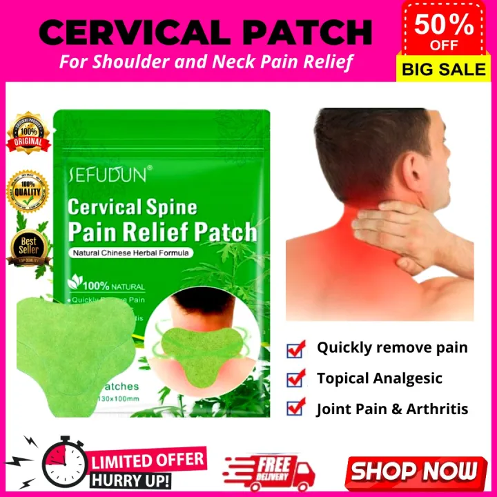 💯 ORIGINAL Authentic Cervical Spine Joint Neck Pain Relief Patch Herbal ...
