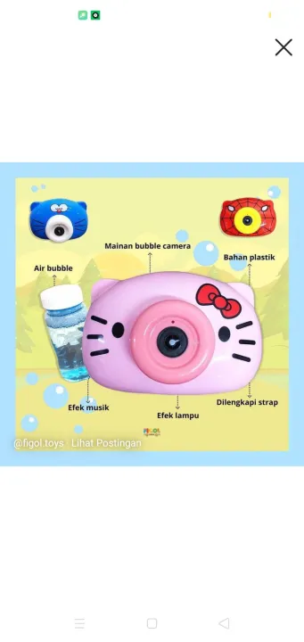 bubble kamera yang bisa keluarin gelembung‼️😍 udah di lengkapi air ...