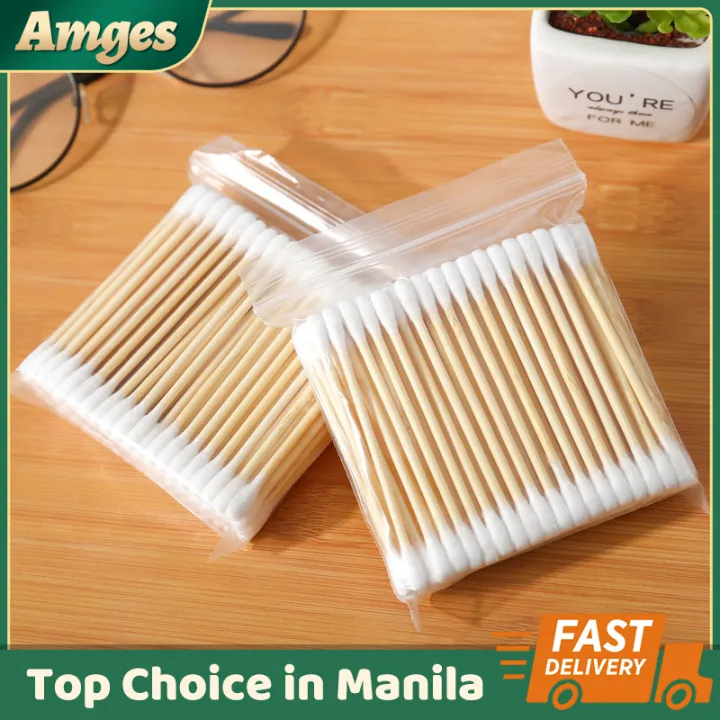 100Pcs/Pack Cotton Swabs Double-Ended Kapok Swabs Soft Organic Cotton ...