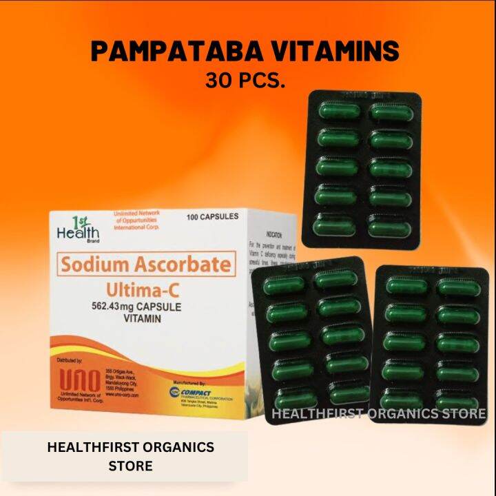 ULTIMA C PAMPATABA Vitamins 30 Capsules Pwede sa Bata at Matanda ...