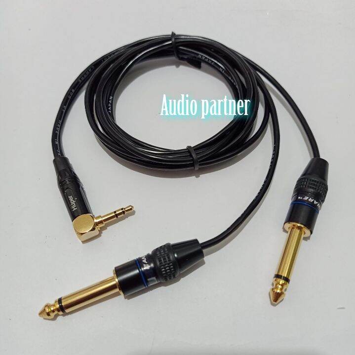 KABEL UNTUK AUDIO JACK MINI STEREO 3,5MM KE AKAI 6,5MM PANJANG 2 METER ...