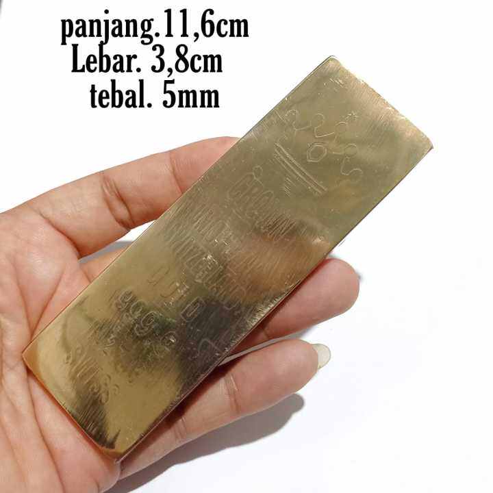 Batangan Emas Gambar Mahkota terbuat dari kuningan sari murni | Lazada ...