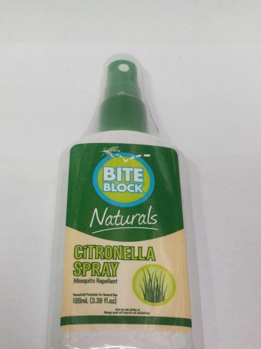 Bite Block Naturals Citronella Spray with Eucalyptus sInsect Repellant ...