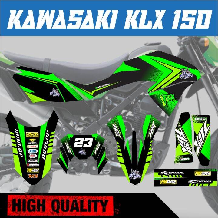 Kawasaki klx 150 full body decals Laminated, | Lazada PH
