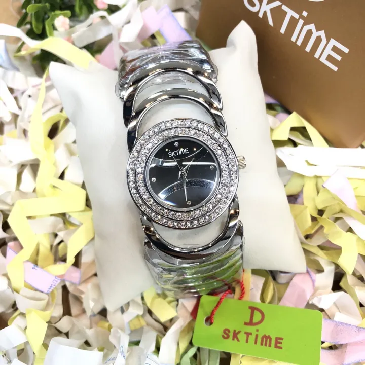 นาฬิกาข้อมือผู้หญิง นาฬิกาข้อมือ sktime ของแท้ 100% กันน้ำระดับ 3ATM ...