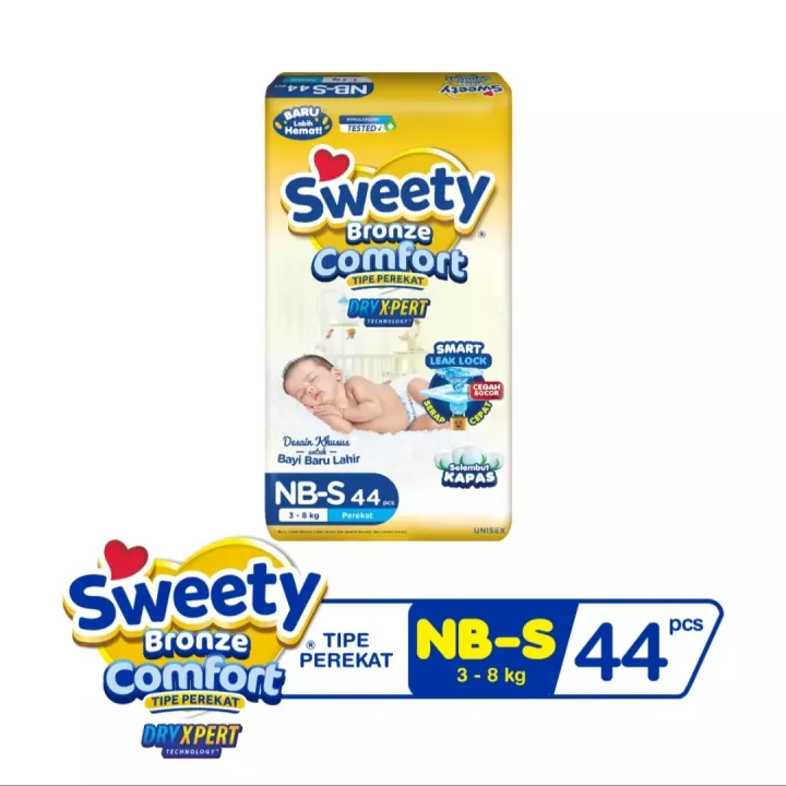 sweety NB-S isi 44 tipe perekat popok bayi baru lahir | Lazada Indonesia
