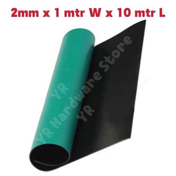 Anti Static Mat 2mm x 1mtr x 10mtr Length ESD Green Rubber Sheet ...