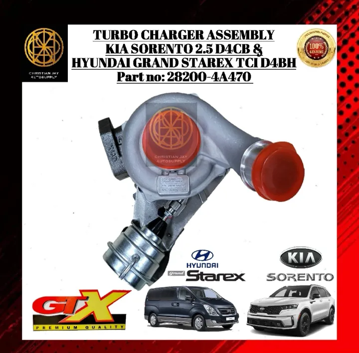 GTX TURBO CHARGER ASSEMBLY HYUNDAI GRAND STAREX TCI D4BH & KIA SORENTO ...