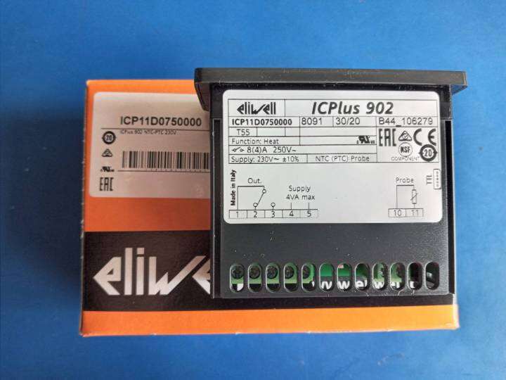 Eliwell ICPlus 902 Panel Mount Controller, 74 x 32mm 1 Input, 1 Output ...