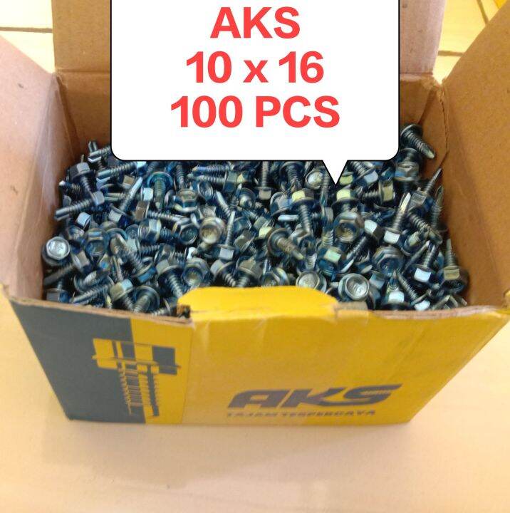 Baut Baja Ringan AKS 10x16 isi 100pcs | Lazada Indonesia