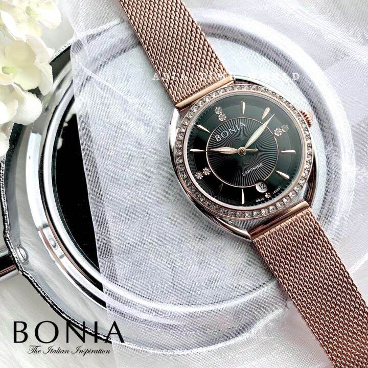 [Original] Bonia BNB10665-2337S Elegance Women Watch with Sapphire ...