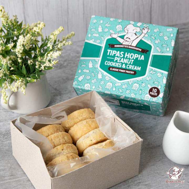 Ribbonette's Tipas Hopia Peanut Cookies & Cream 10's | Lazada PH