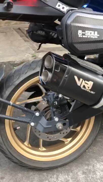 VR1 "Genesis" Moto Exhaust 51mm Muffler with Silencer for Motorcycle, Scooters & Big Bikes ...