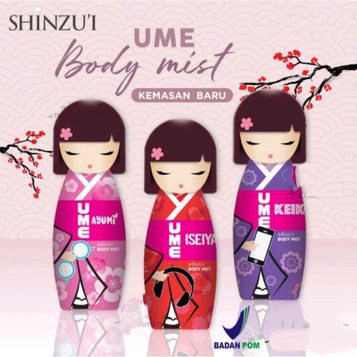 Shinzui Body Mist 100 ml All Varian Ayumi Iseiya Keiko Parfum Remaja ...