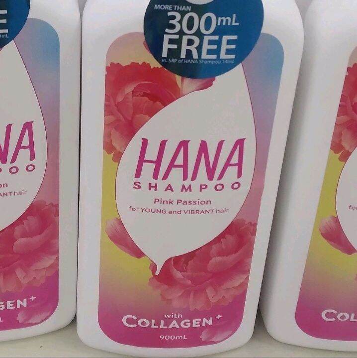 900ml HANA SHAMPOO WITH COLLAGEN 300 ml more FREE ( BIG SIZE ) WITH ...