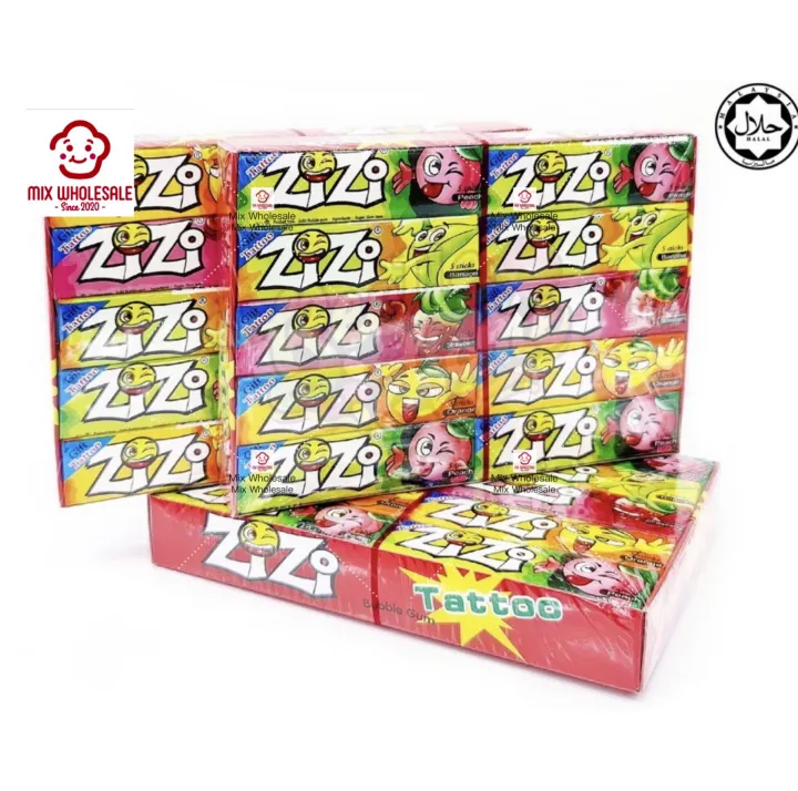 Zizi Chewing Gum Bubble with tattoo口香糖 Gula Getah Candy tattoo 20's | Lazada
