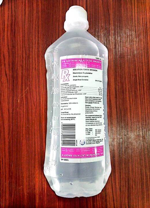 5% DEXTROSE IN LACTATED RINGER'S 1000ml | Lazada PH