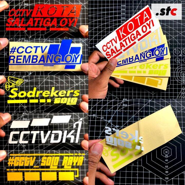 (isi 05) Sticker Cctv Truck Oleng Cutting aksesoris mobil emblem custom ...