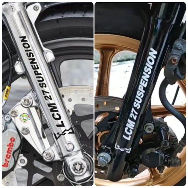 STIKER SHOCK BOTTOM LCM 27 SUSPENSION STICKER SOK DEPAN MOTOR LCM ...