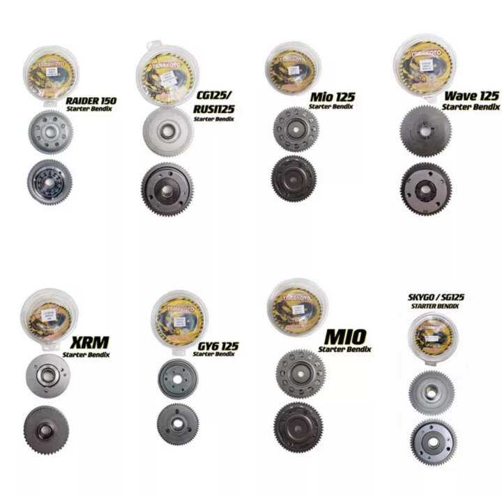 starter bendix drive gear assy xrm wave 125 Mio mx125 gy6 skygo sg125 ...