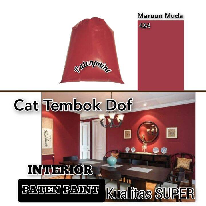CAT TEMBOK KILOAN 1KG / CAT TEMBOK MERAH MAROON / CAT TEMBOK MERAH BATA ...