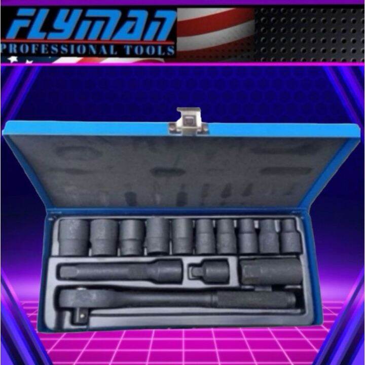 Flyman original 14pcs socket set 1/2 drive 6 points | Lazada PH