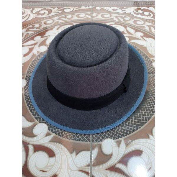 Topi Fedora pie hat Pria dan Wanita Ukuran Dewasa Model Fedora pork pie ...