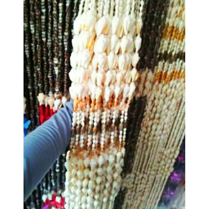 HIASAN TIRAI KERANG DOMINAN PUTIH | Lazada Indonesia