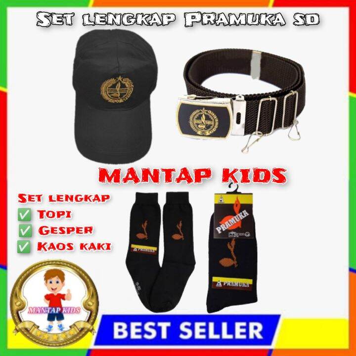 PERLENGKAPAN PRAMUKA SET LENGKAP TOPI PRAMUKA SABUK PRAMUKA KAOS KAKI ...