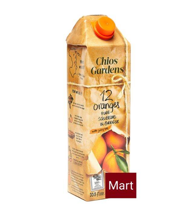 Chios Gardens 12 Oranges with Juicy Bits Juice Drink No Added Sugar -1L ...