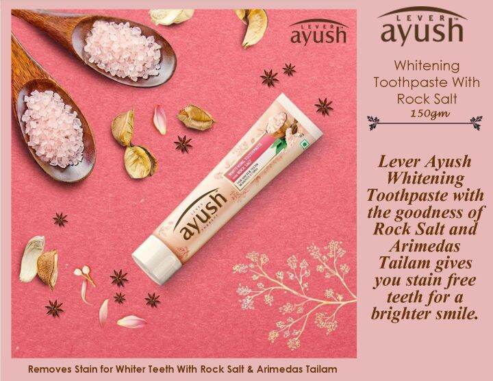 Lever Ayush Whitening Toothpaste With Rock Salt 150g | Lazada