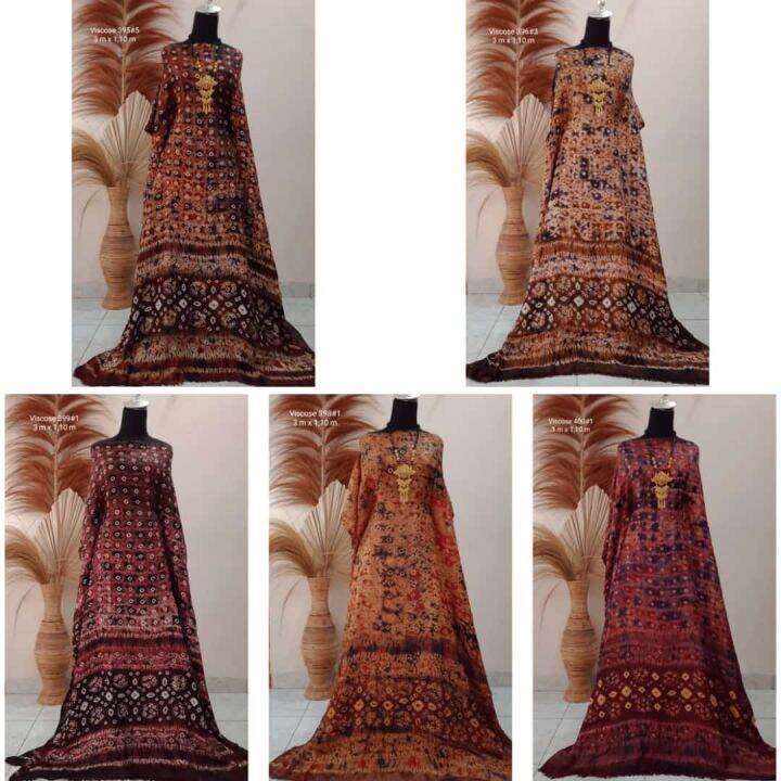 KAIN JUMPUTAN KHAS PALEMBANG VISCOSE 3 METER MARON GOLD BAHAN BAJU ...