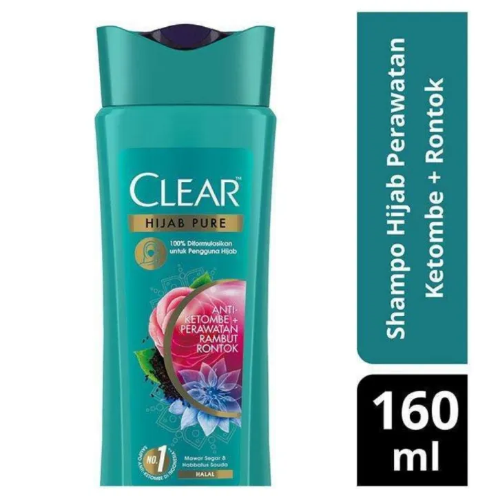 Sampo Clear Hijab Pure Shampo Anti Ketombe + Perawatan Rambut Rontok ...