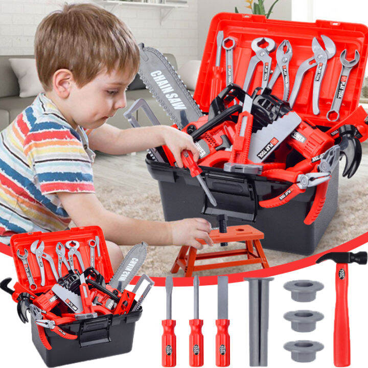 Children's Toolbox Toy Simulation Engineer Rotary Head Screwdriver Toy ...