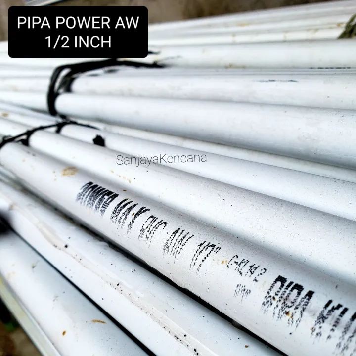 Pipa Paralon PVC Power Max AW 1/2 inch harga per 50cm max potongan ...
